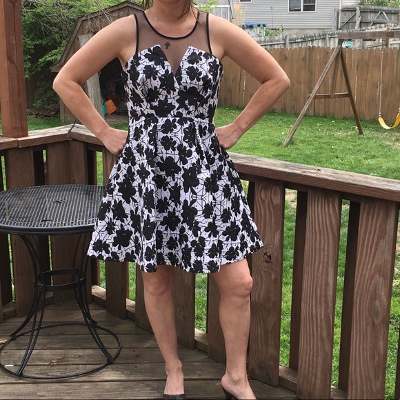 BCBGeneration | Dresses | Bcbg Floral Mesh Overlay Dress New | Poshmark